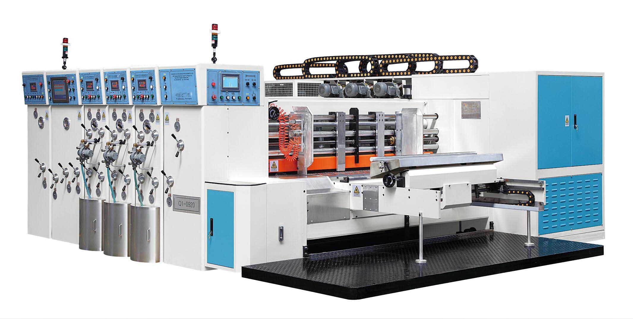Corrugated Paperboard Lead Edge Feeder Four Color Flexo Printing Machine